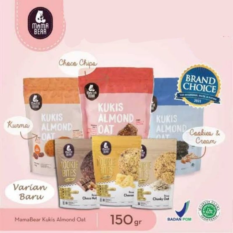 Jual Mama Bear Kukis Almond Oat - Mamabear Kooie Bites Pelancar Asi ...