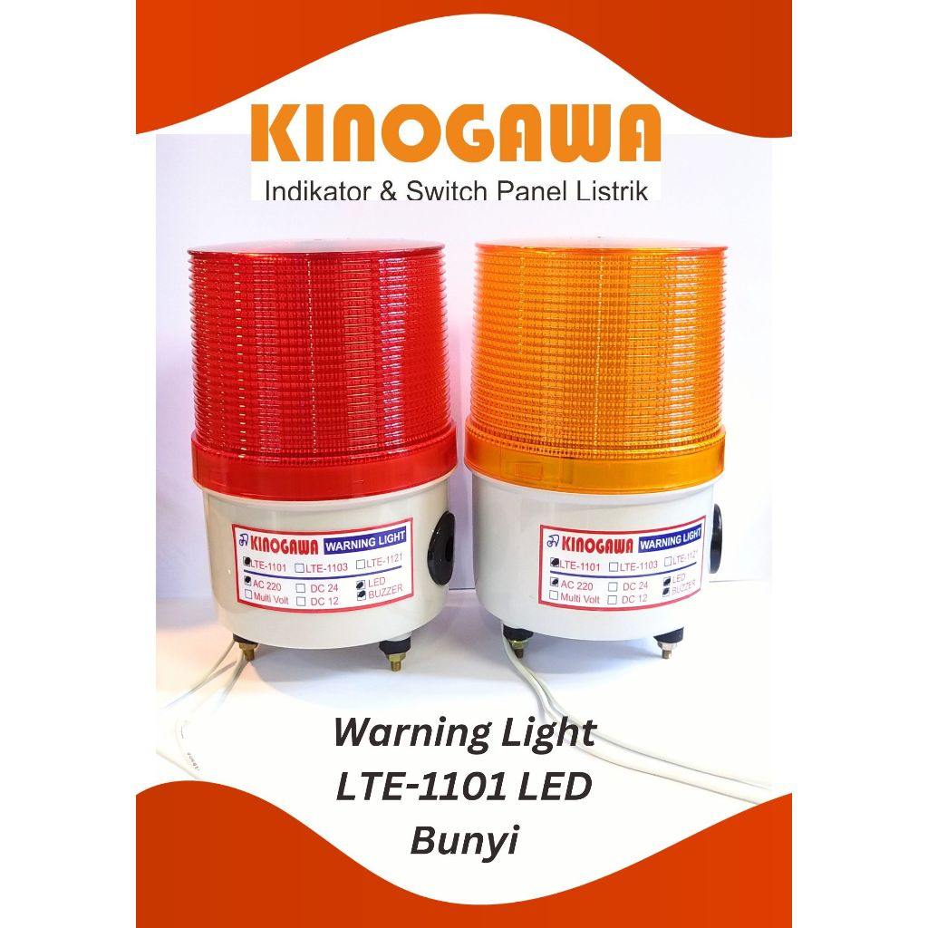 Jual Warning Light - Lampu Putar LED Buzzer 220v Red Yellow LTE-1101J | Shopee Indonesia
