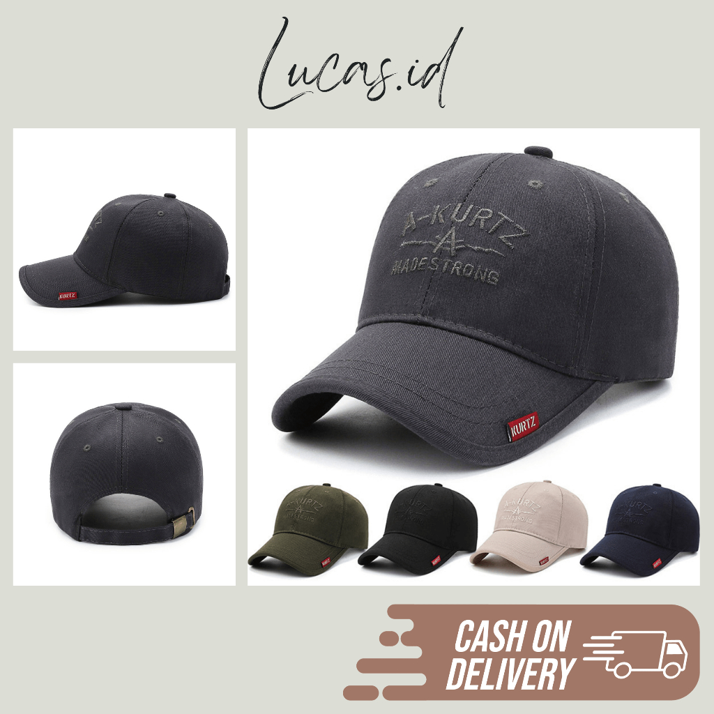 Jual Topi Model Baseball Fashion Cap Casual Look A-KURTZ (TOP090 ...
