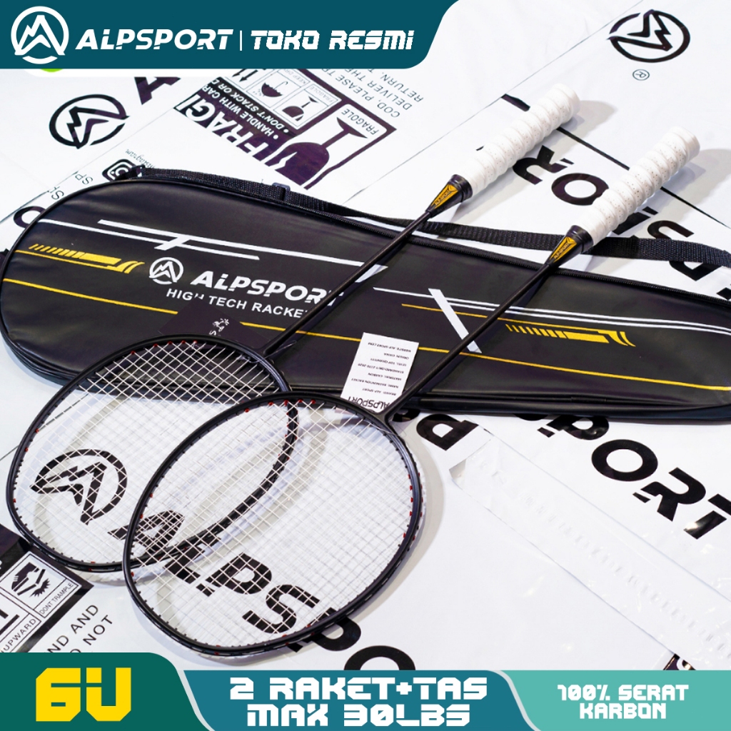 Jual ALPSPORT RR【2Raket + Tas】4U G5 100% Serat Karbon Penuh Desain Asli ...