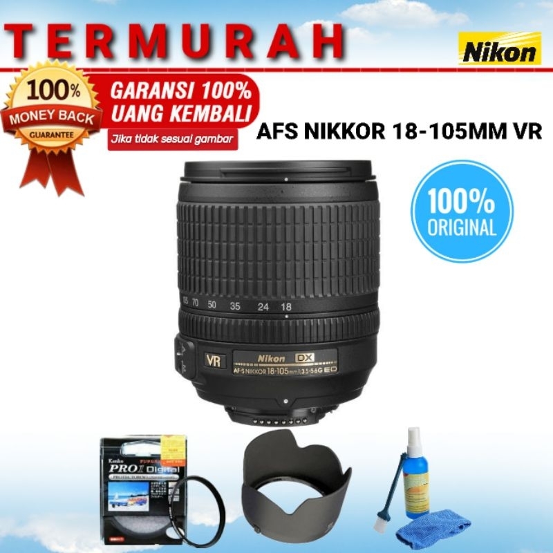 Jual LENSA NIKON / AFS NIKKOR 18-105MM VR DX BERGARANSI DAN 100% ...