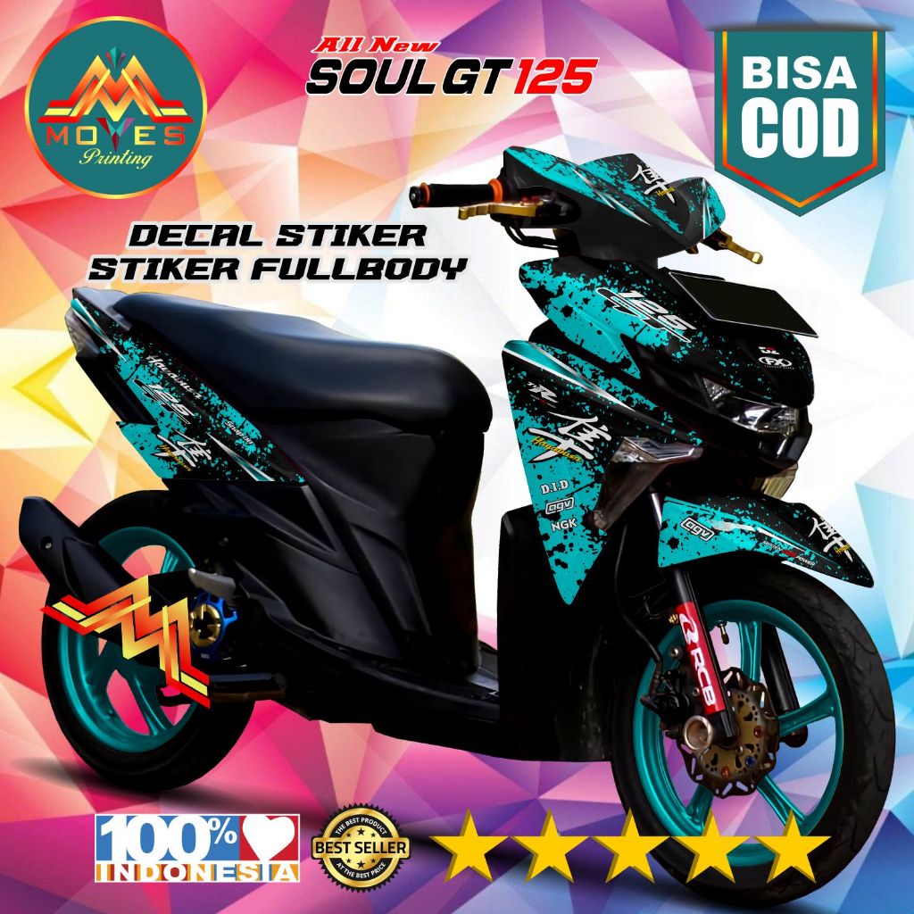 Jual stiker soul gt 125 decal stiker motor soul gt 125 full body motif ...