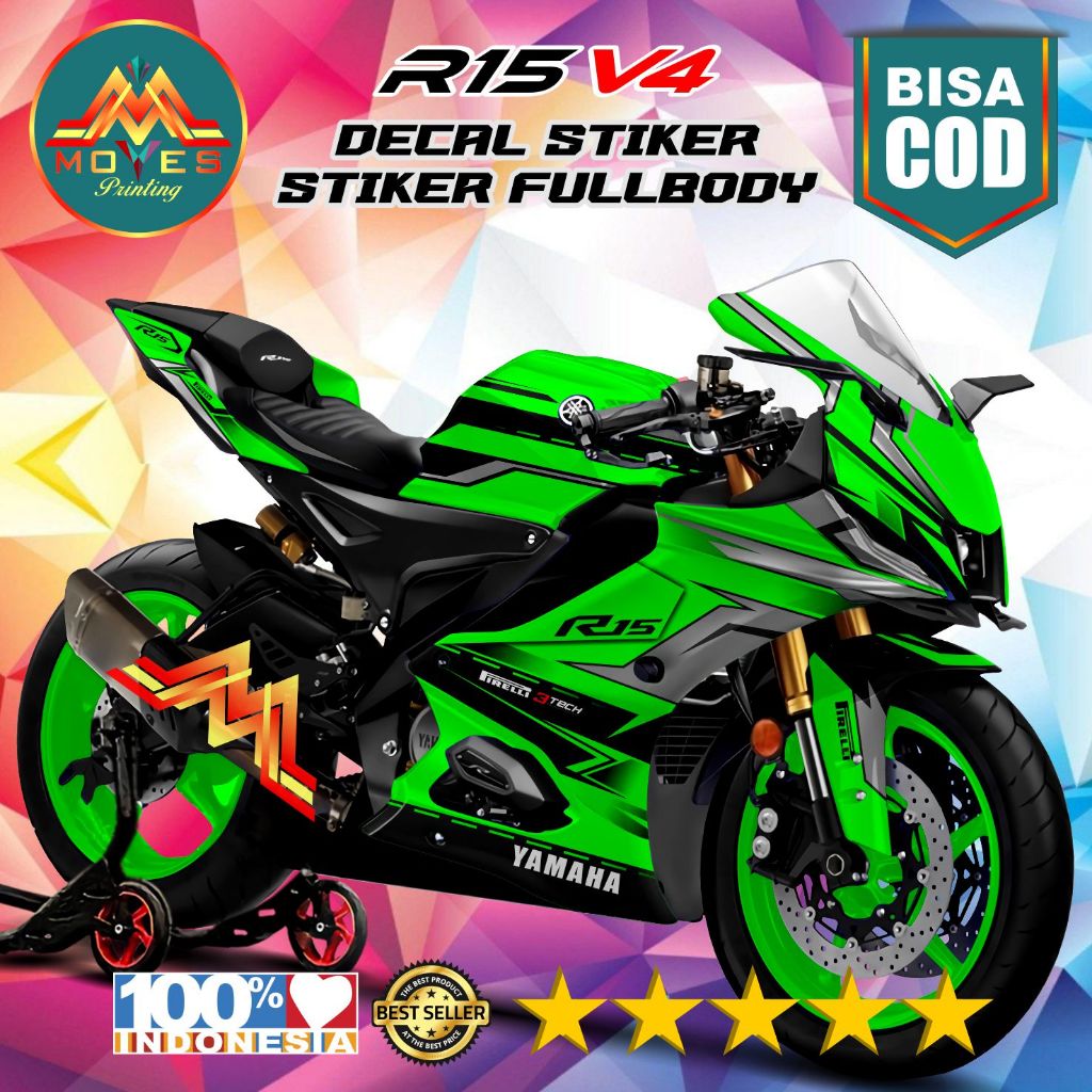 Jual Decal Sticker Stiker Motor Yamaha R15 V4 Full Body Stiker R15 V4 ...