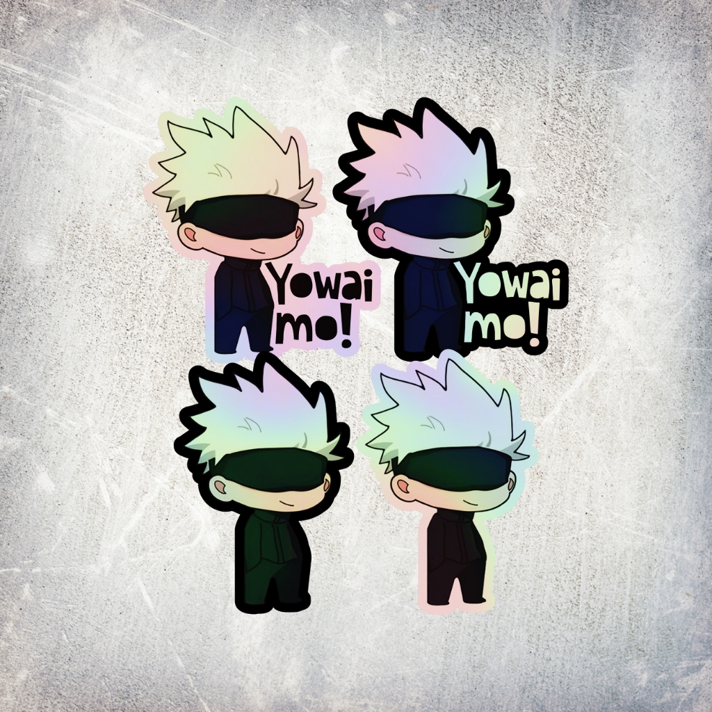 Jual STICKER HOLOGRAM ANIME CHIBI GOJO SATORU JUJUTSU KAISEN | Shopee ...