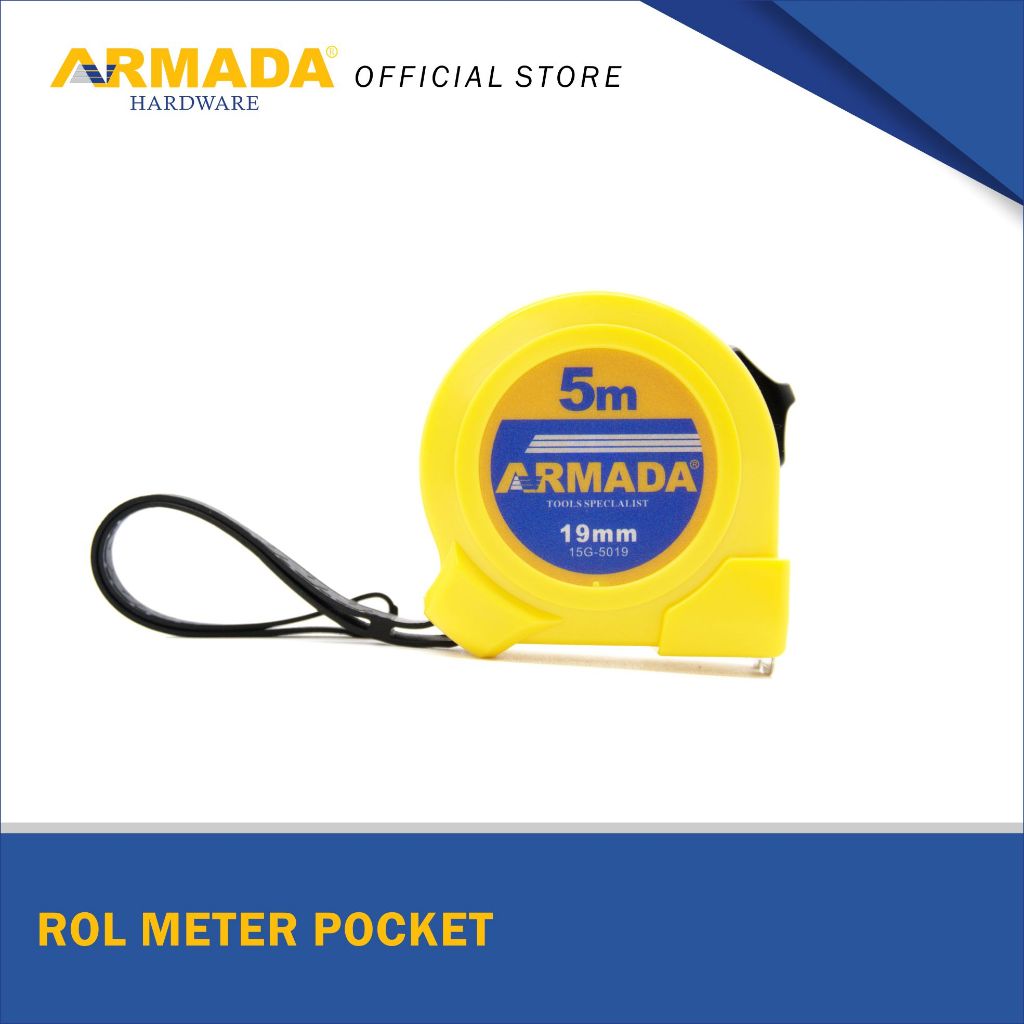 Jual ARMADA Rol Meter Pocket Roll Meter Measuring Tape Alat Ukur ...