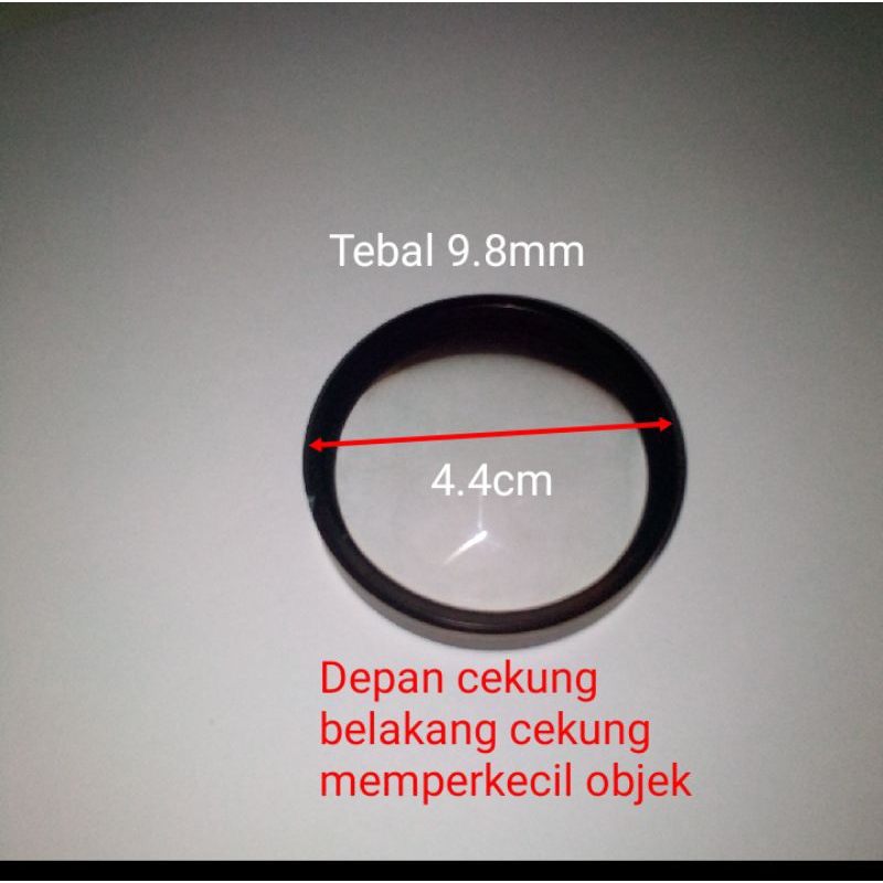 Jual LENSA PROYEKTOR CEKUNG MEMPERKECIL OBJEK DIAMETER 4.4CM TEBAL 9 ...