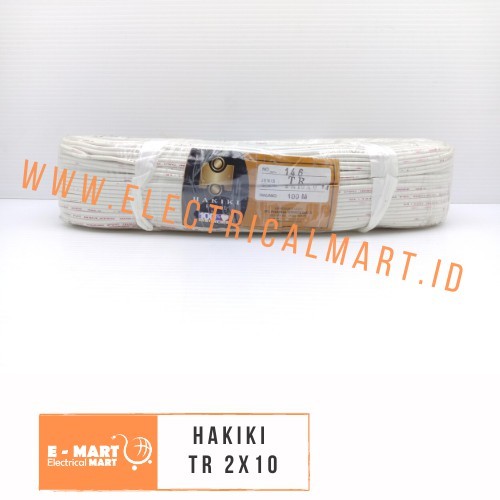 Jual [ROLL] Kabel Listrik HAKIKI TR 2x10mm Serabuit GEPENG Putih ...