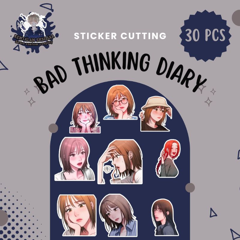 Jual Sticker Bad Thinking Diary|| Scrapbook/Tumblr/Sticker Anime ...