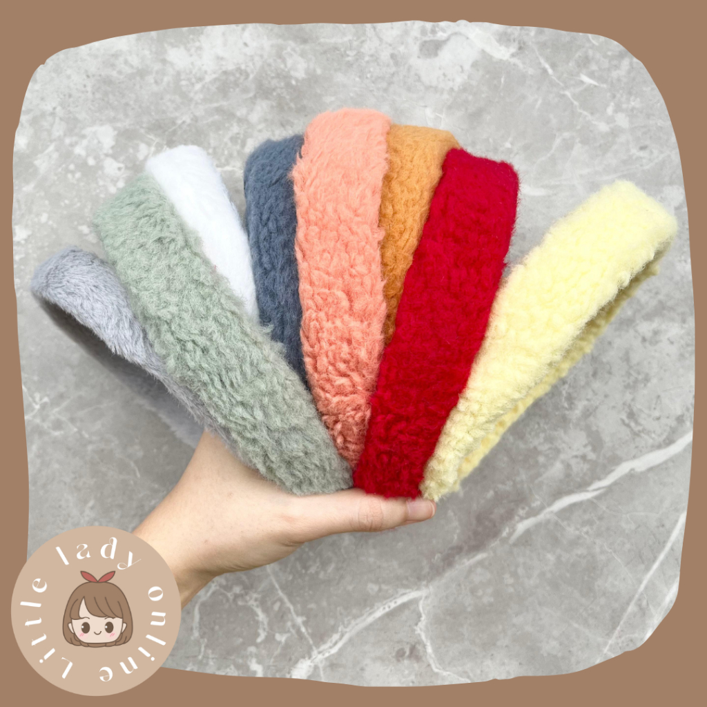 Jual Bando Bulu Bando Wol Polos Bando Korea Headband Korean Hairstyle ...