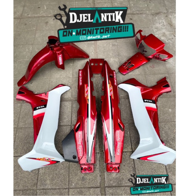Jual COVER BODY FIZR F1ZR SS TWO MERAH MAROON FULL SET HALUS COVER BODU ...