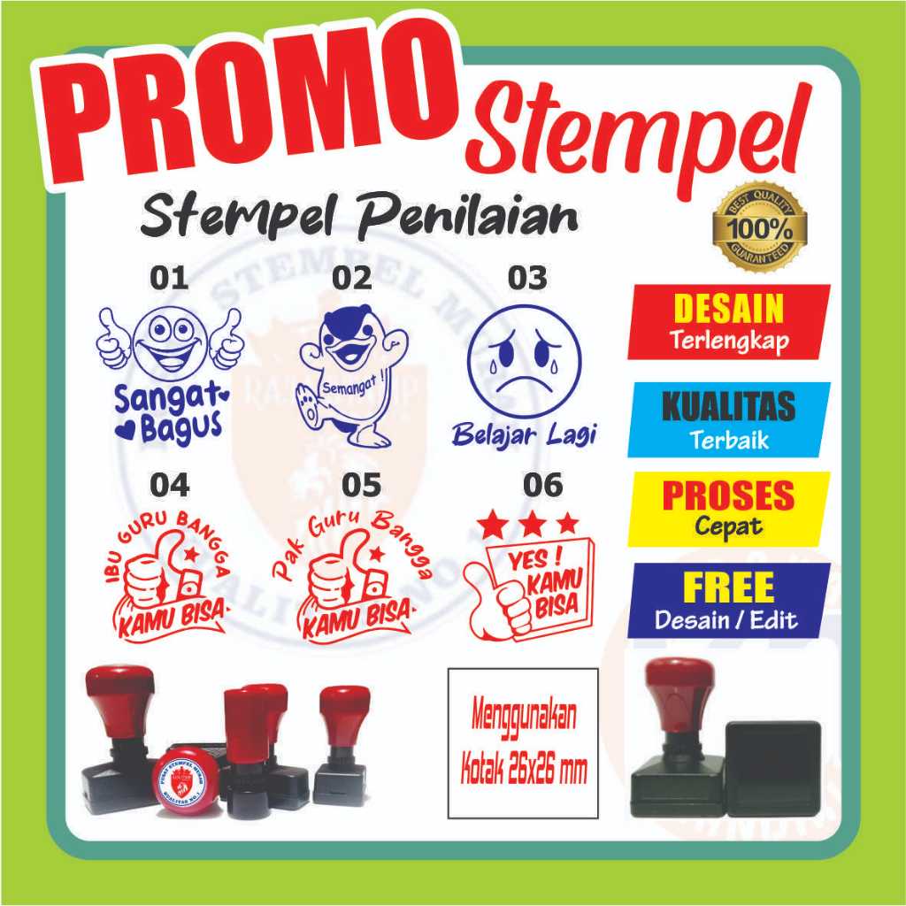 Jual Stempel otomatis Penilaian/ Nilai Anak PAUD/TK/SD | Shopee Indonesia