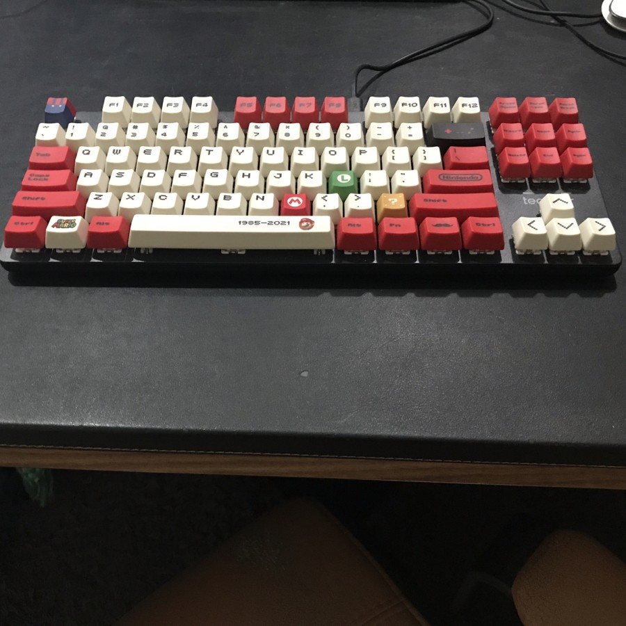 Jual Super Mario 87 Keys RGB Wired/Wireless Mechanical Keyboard ...