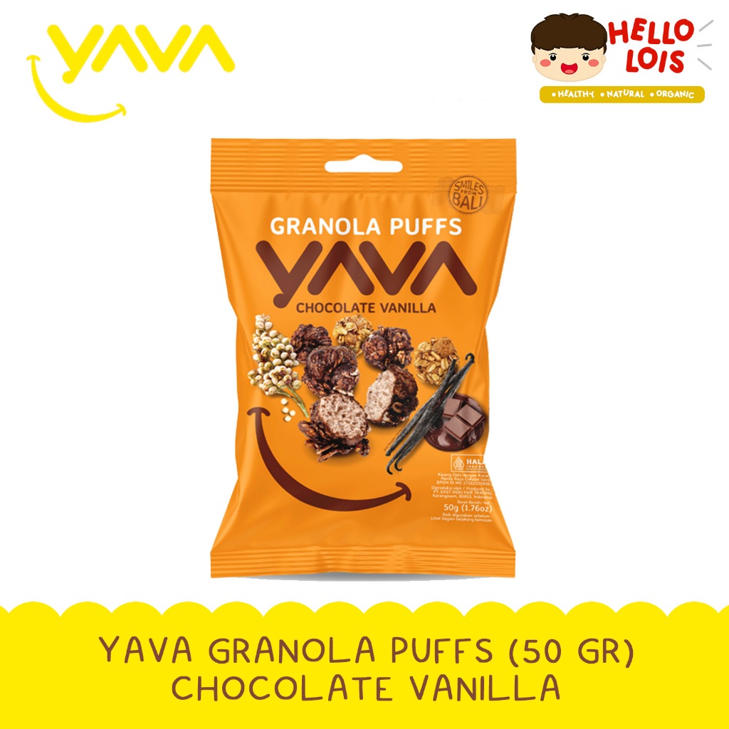 Jual YAVA GRANOLA PUFFS CHOCOLATE VANILLA ( 50GR ) | Shopee Indonesia