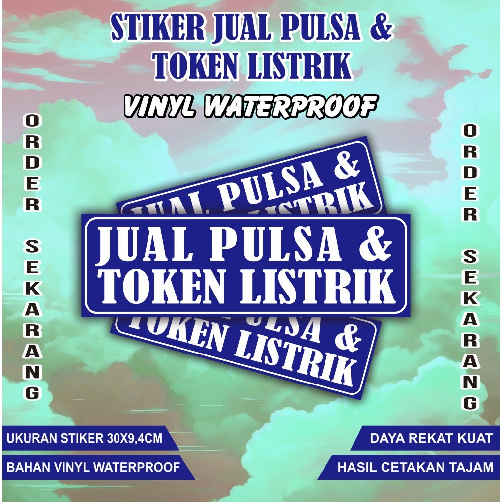 Jual Stiker jual pulsa dan token listrik - stiker jual pulsa | Shopee ...