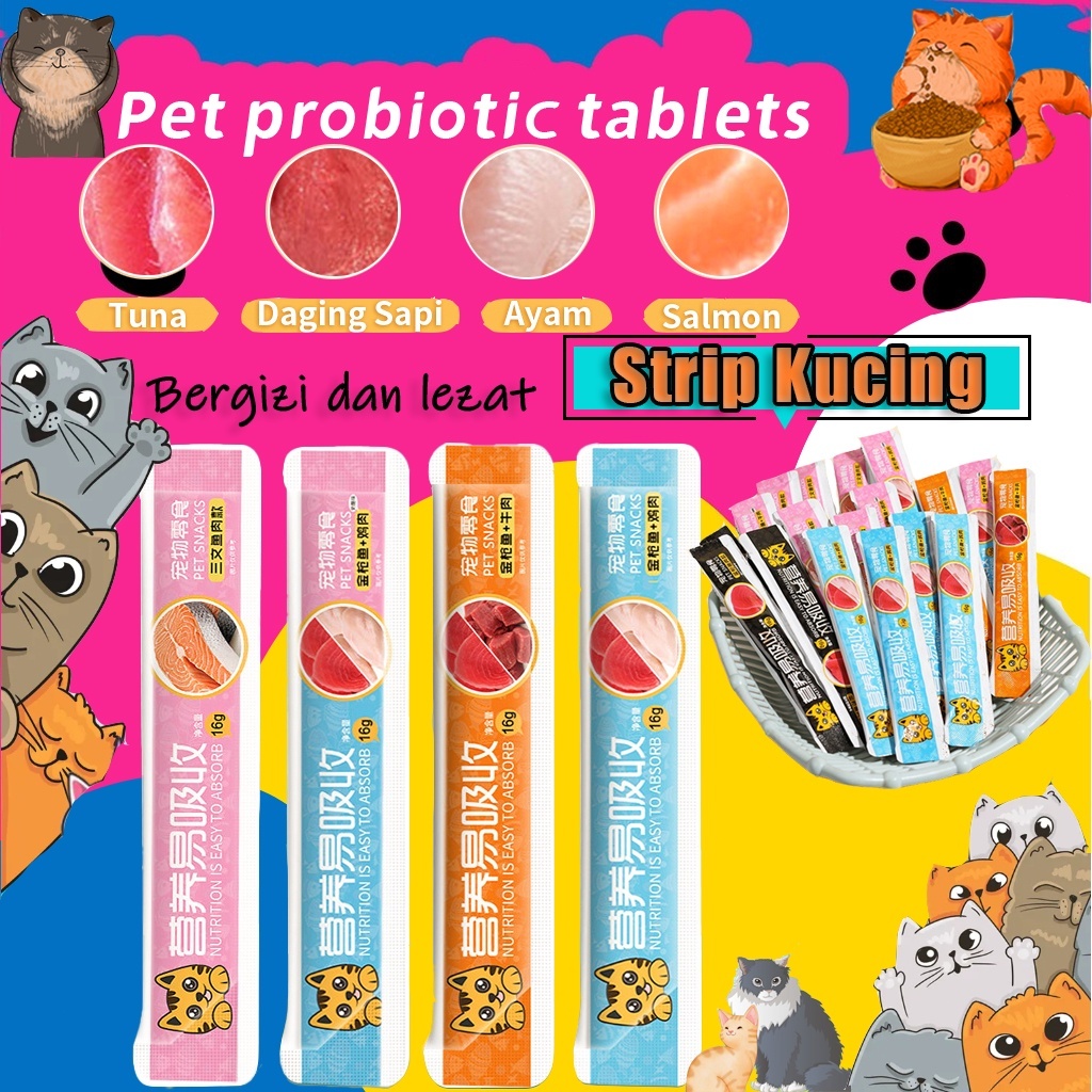 Jual Snack Hewan Peliharaan Cemilan Kucing murah 15g cat snack Makanan ...