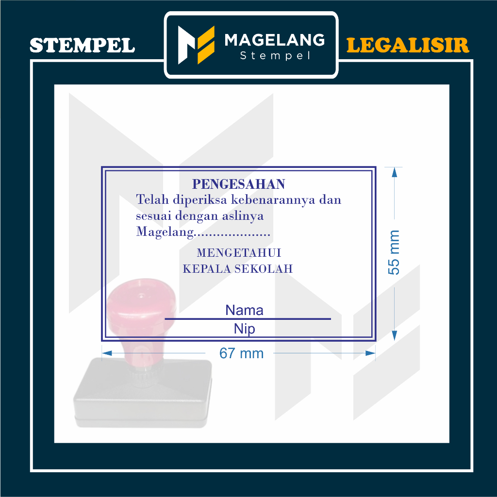 Jual Stempel legalisir Mengesahkan Uk : 6,7 X 4,2 cm / 6,7 X 5,5 cm ...