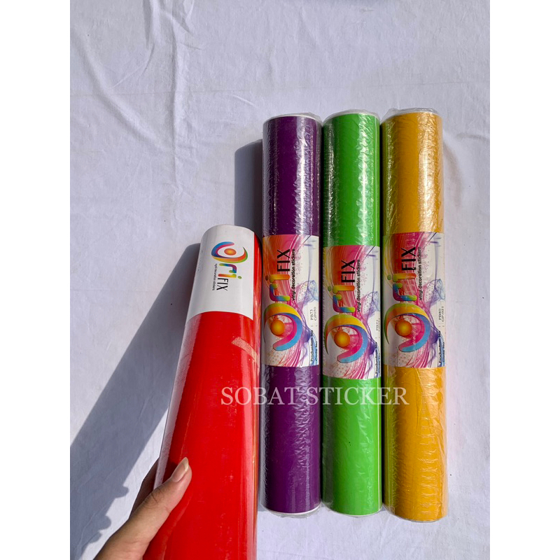 Jual STICKER SKOTLET ORI-FIX GLOSSY PER ROLL | Shopee Indonesia