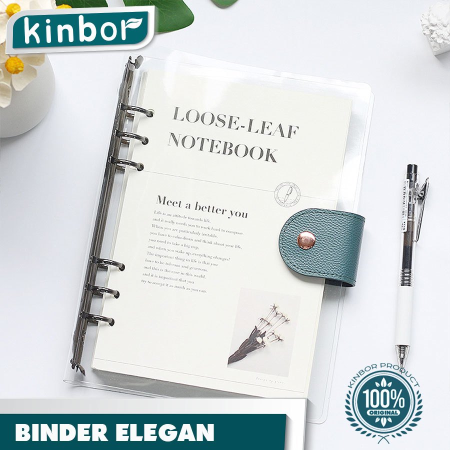 Jual Elegant Binder A5 Transparan Binder with Clip Note Book Loose Leaf ...