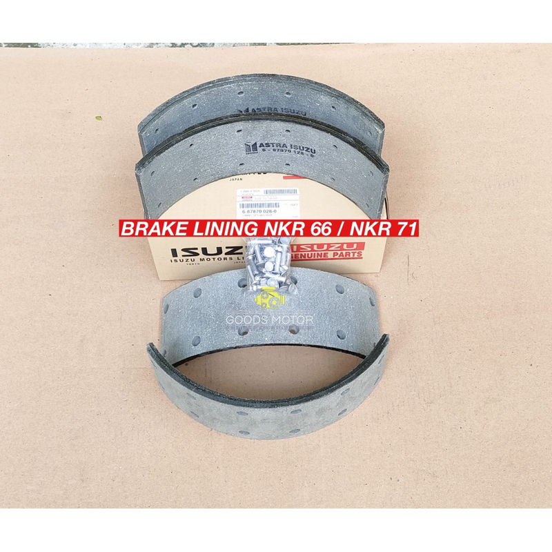 Jual BRAKE LINING/KAMPAS REM DEPAN /BELAKANG NKR66 / NKR 71 (sama paku ...