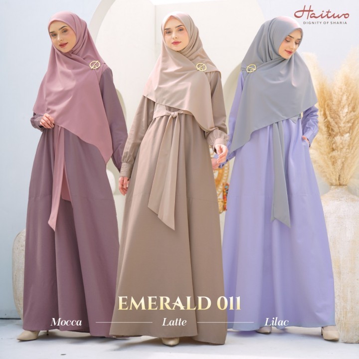Jual CUCI GUDANG BIG SALE HAITWO EMERALD 011 baju dress gamis wanita ...