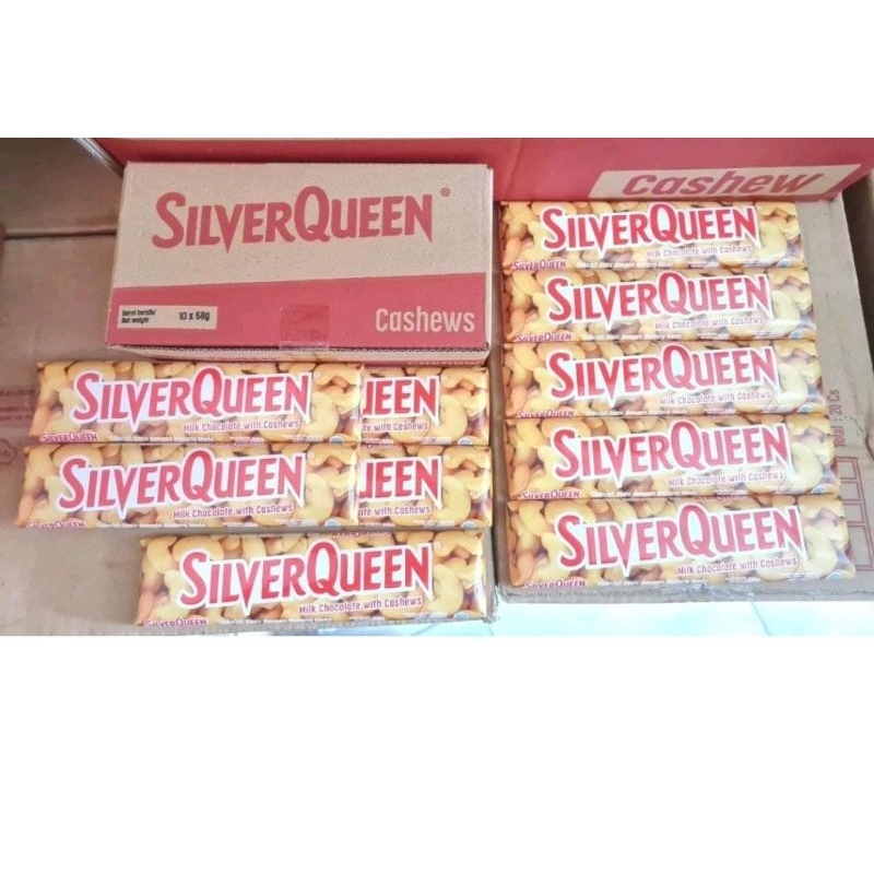 Jual Silverqueen 55gr isi 10 pcs - Coklat Silverqueen | Shopee Indonesia