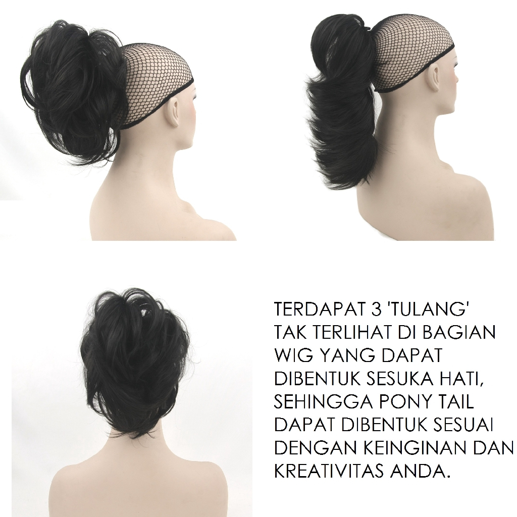 Jual RSW HAIR CLIP RAMBUT PALSU WANITA PONI PONY TAIL PONITAIL KOREA ...
