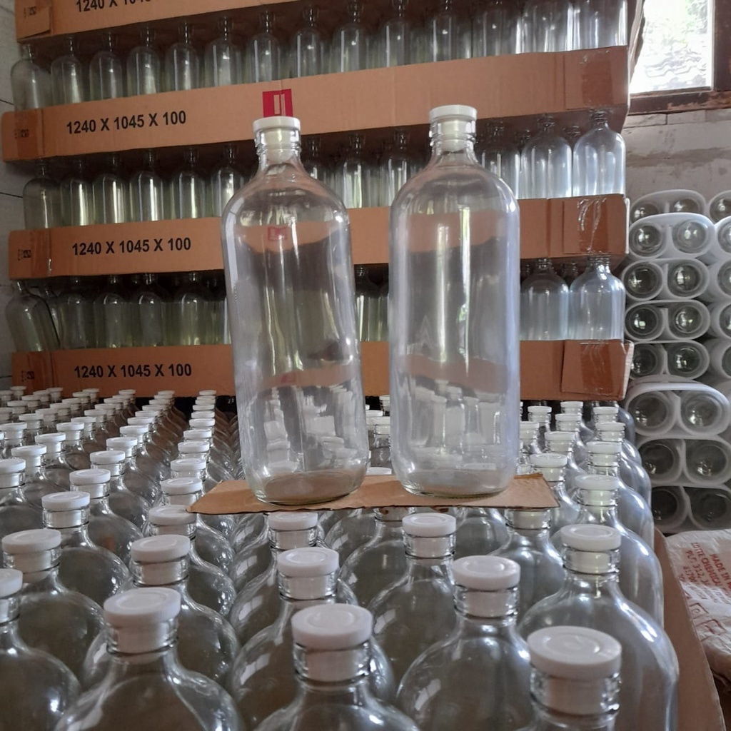 Jual Botol Kaca Beling 1 Liter / Botol Jamu / Botol Bensin 1 Liter ...