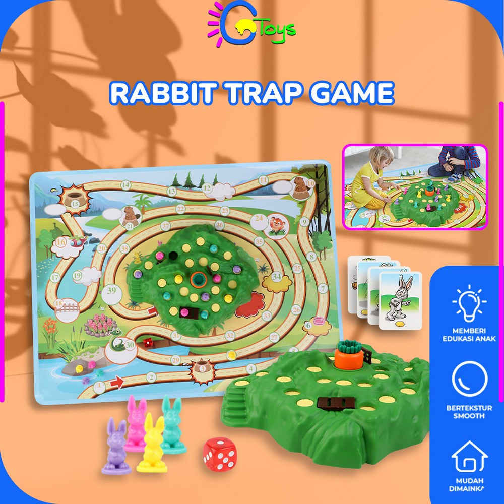 Jual CR-M346 Mainan Edukasi Board Game Kelinci Hop Anak Rabbit Trap ...