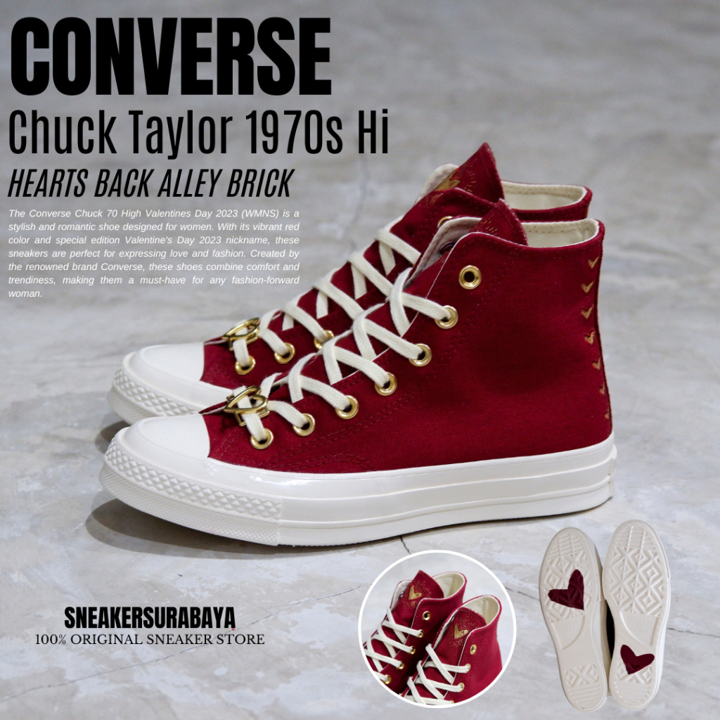 Jual CONVERSE CHUCK TAYLOR 1970S HI HEARTS BACK ALLEY BRICK CT 70 CT ...