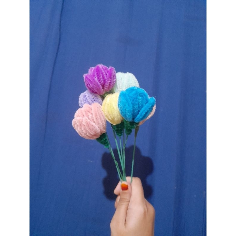 Jual bunga tulip by Musa/bunga pipe cleaner/isian buket/isian vas bunga ...