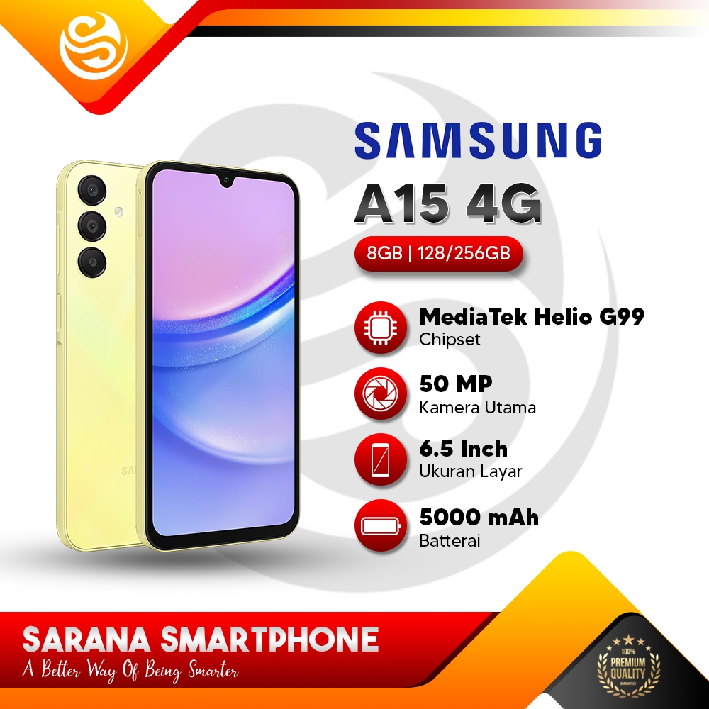 Jual Samsung Galaxy A15 4G RAM 8/128 8/256 GB Handphone Smartphone ...