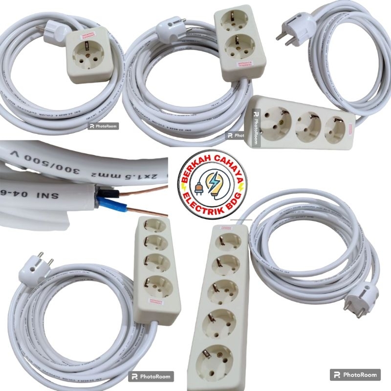 Jual stop kontak 1 2 3 4 5 lubang kabel tunggal kawat tembaga 1 2 3 4 5 ...