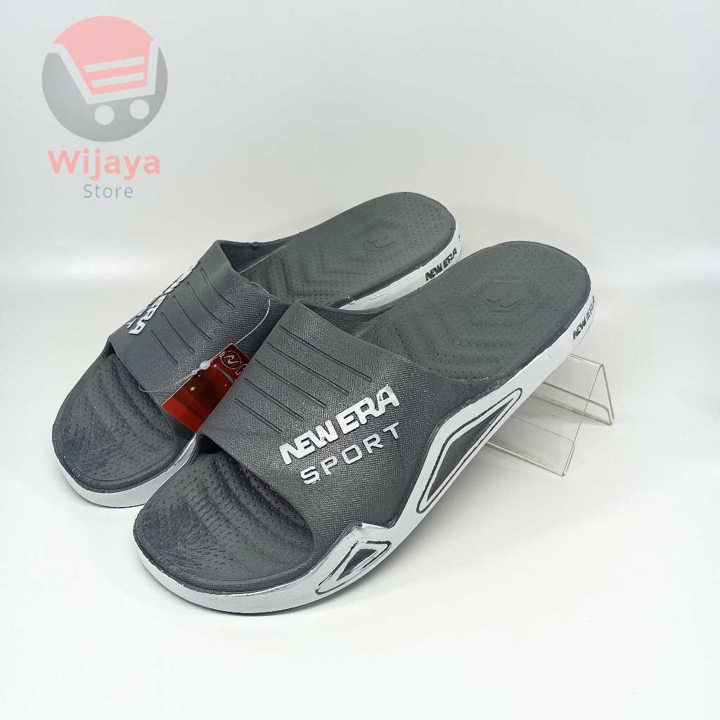 Jual Sandal Selop Pria NEW ERA 6049 Sendal Slide Full Karet Senyawa ...
