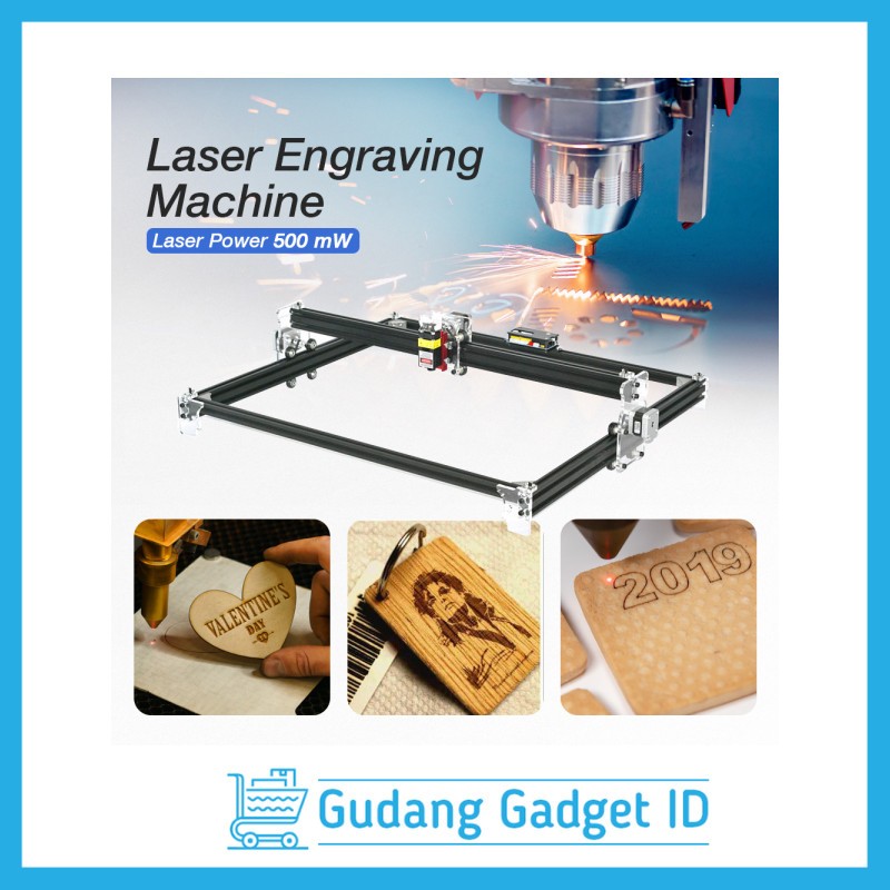 Jual Mesin Grafir Laser CNC Printer Gravir 3D Ukir Kayu Engraving 500mW - DVP6550 - Black ...