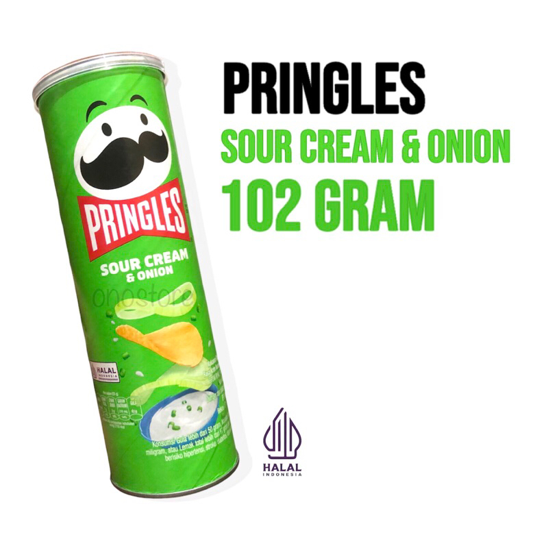 Jual Pringles Potato Crispy 102 Gram Sour Cream & Onion | Shopee Indonesia