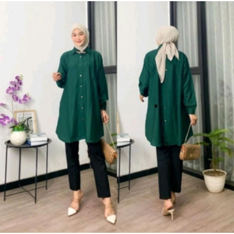Jual Zeva Tunik Polo Linen - Atasan Wanita Tunik Polo Linen Variasi ...
