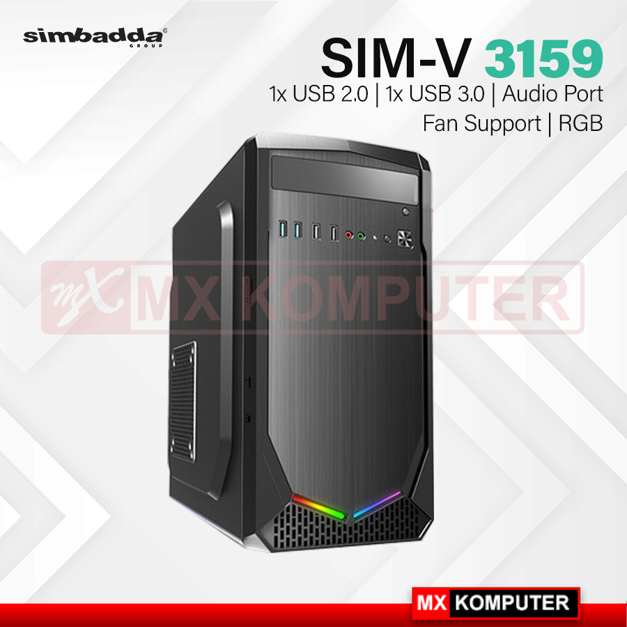 Jual CASING PC SIMBADDA SIM-V 3159 RGB Case M-Atx | Shopee Indonesia