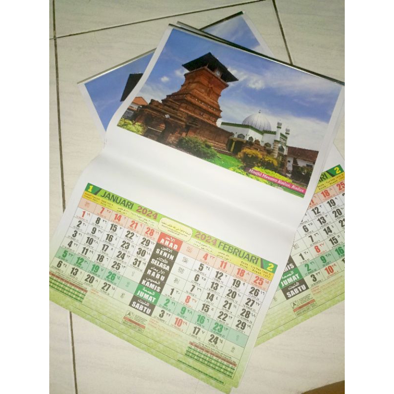 Jual kalender 2024 kalender menara kudus, kalender masehi, kalender ...