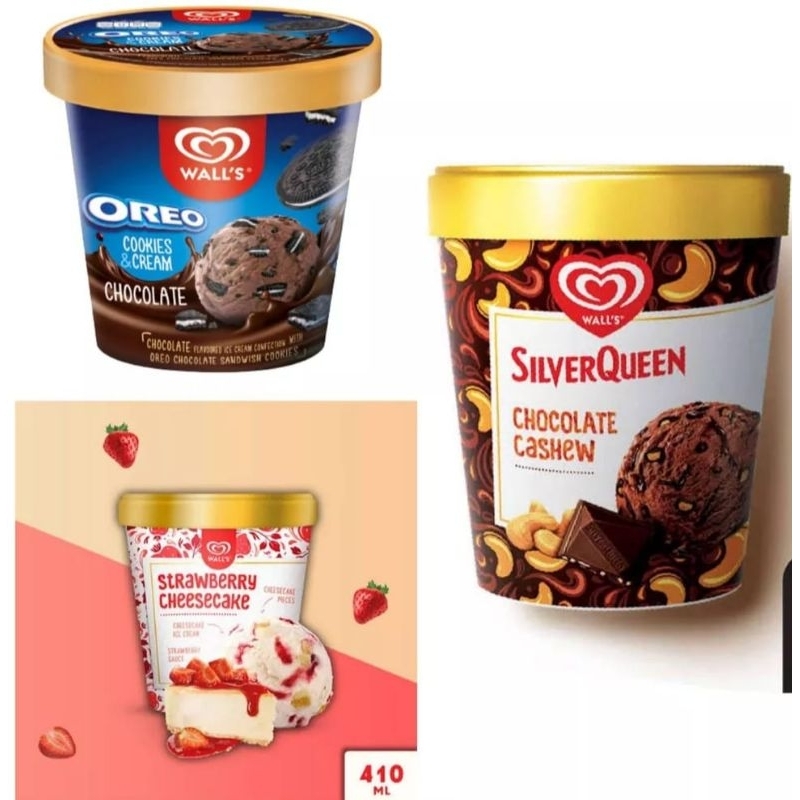 Jual Ice Cream Walls Silverqueen 410ml / Oreo 410ml | Shopee Indonesia