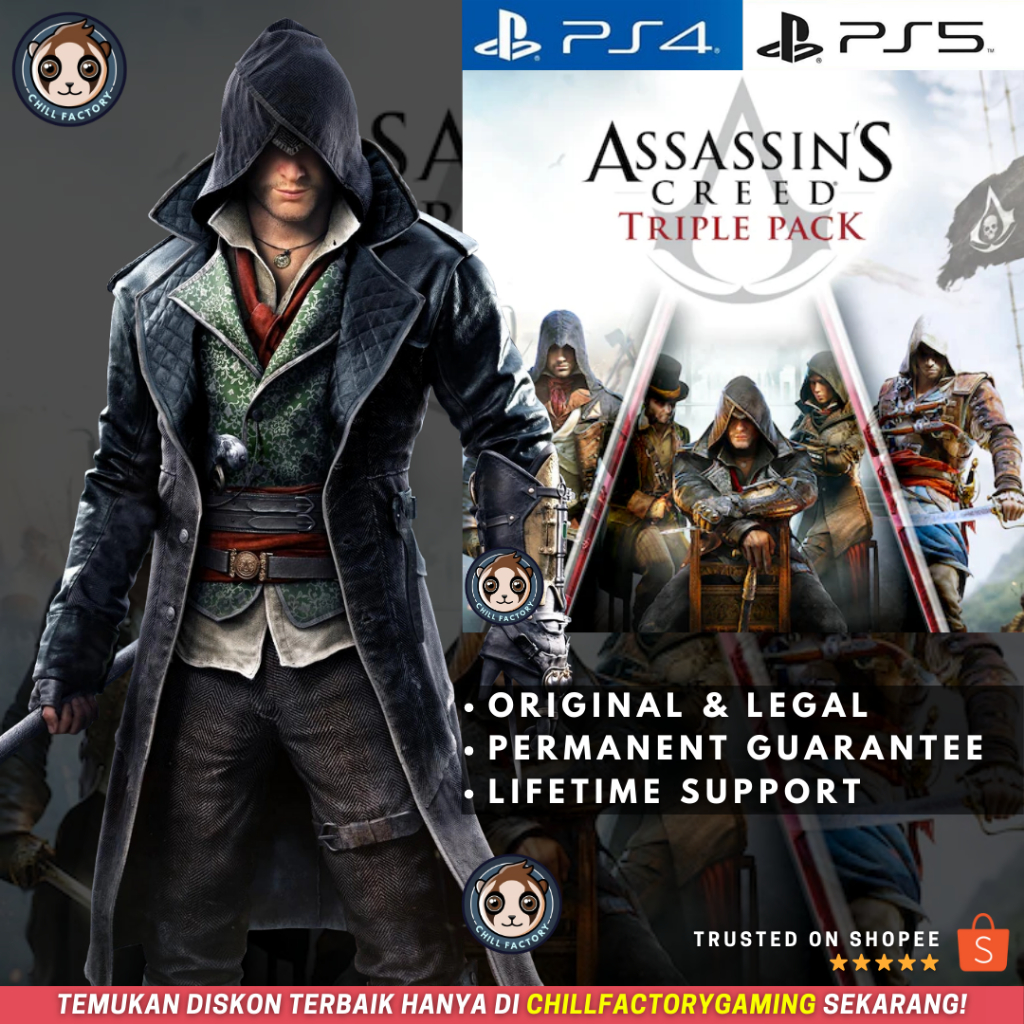 Jual Assassins Creed Triple Pack - Unity + Syndicate + Black Flag ...