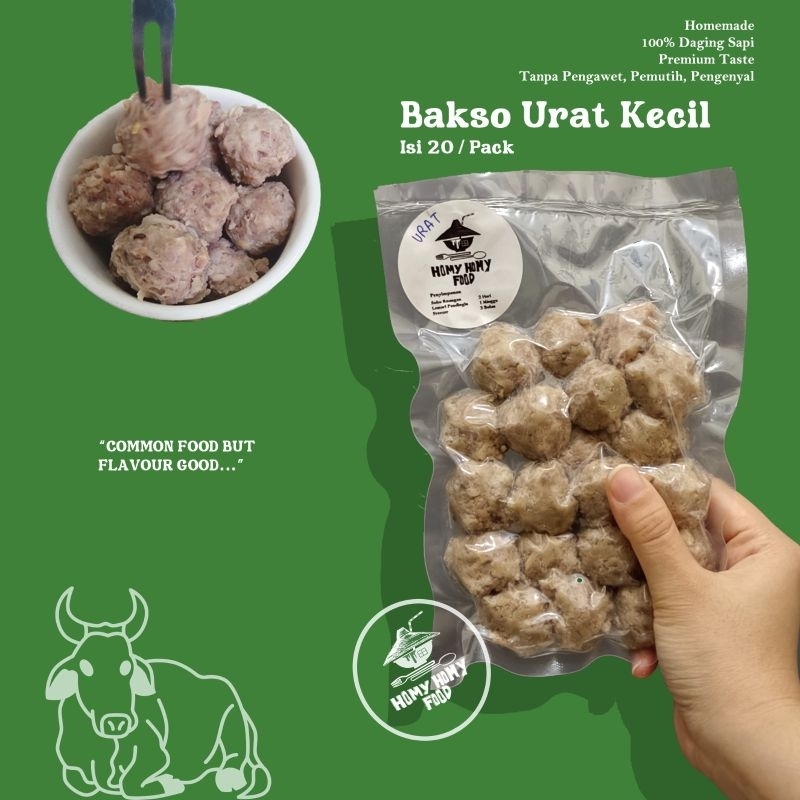 Jual Bakso Sapi Urat KECIL Frozen / Homemade, 100% Daging Sapi, Tanpa ...