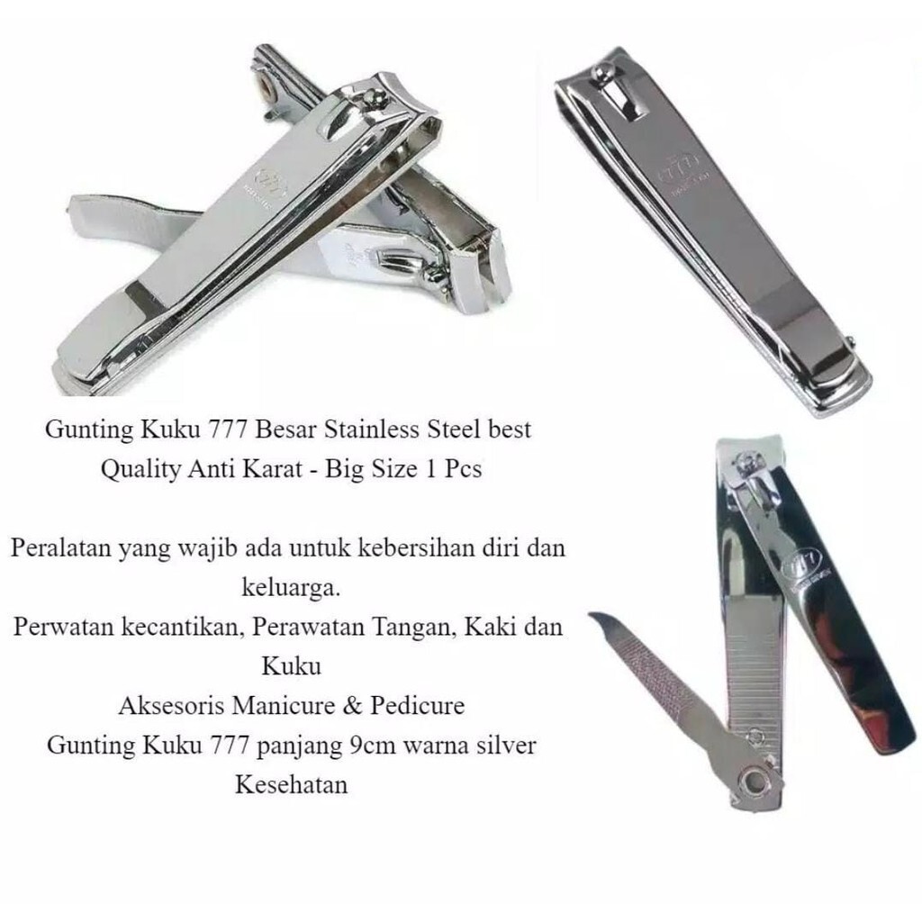 Jual Gunting Kuku 777 (Three Seven) Asli Korea Ukuran Besar / Sedamg ...