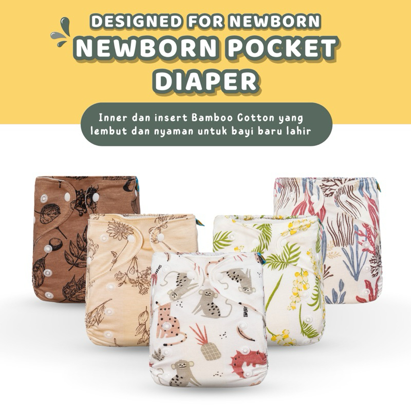Jual Popok Kain Newborn Pocket Diaper + Insert Bayi Baru Lahir | Shopee ...