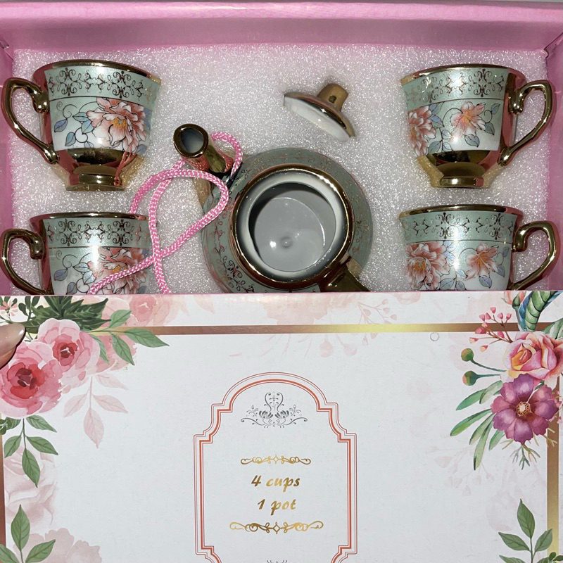 Jual Cangkir Teko Keramik Set / Cangkir Teh / Set Hampers / European ...