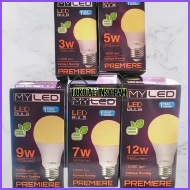 Jual Lampu Led MYLED PREMIERE/ LAMPU MY LED WARM WHITE 3W/5W/7W/9W/12W / HEMAT ENERGI CAHAYA ...