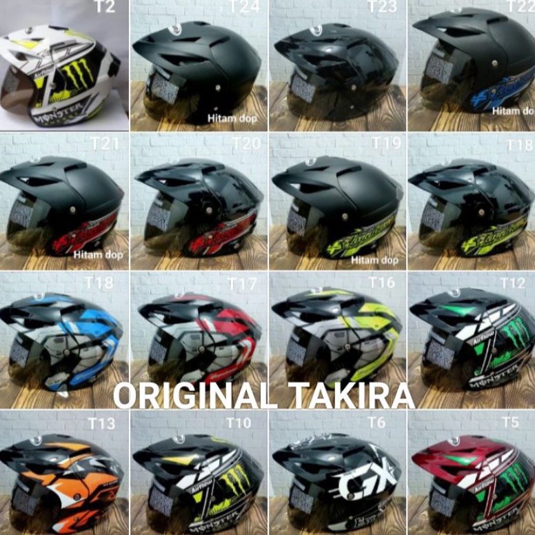 Jual Kemasan Baru HELM SNI KWALITAS PREMIUM POLOS DAN MOTIF ASLI TAKIRA ...