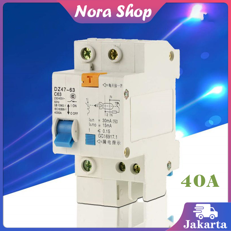 Jual Elcb Rcbo Anti Elcb Dz47-64 Mcb Listrik Elcb 1p 10a 16a 20a 30a 32a 40a 63a Elcb Rcbo Efet ...