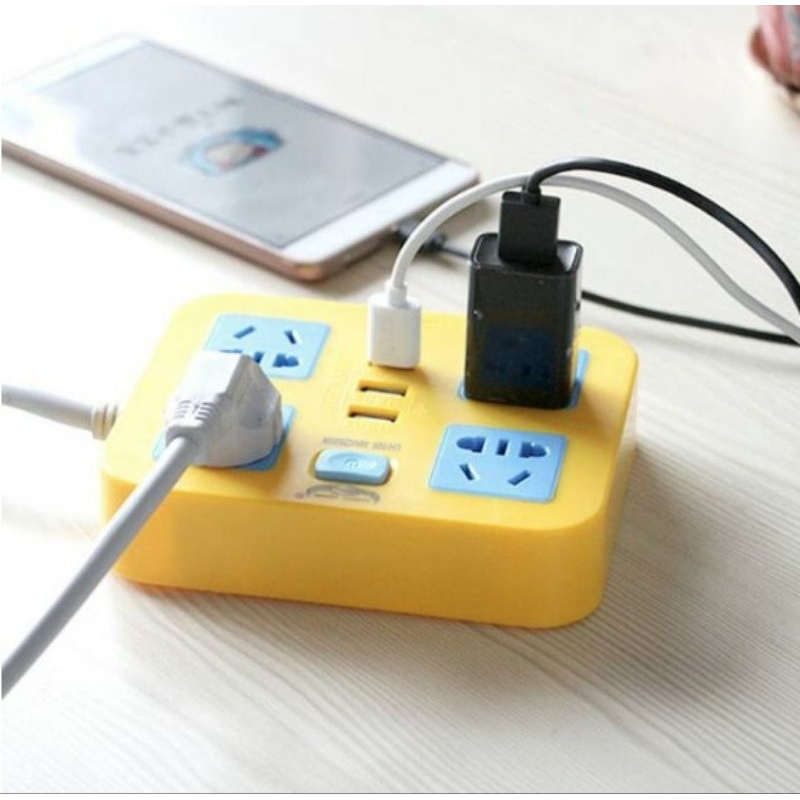 Jual Colokan Listrik Extension Kaki 3 4 slot dan 3 port Usb 2 meter ...