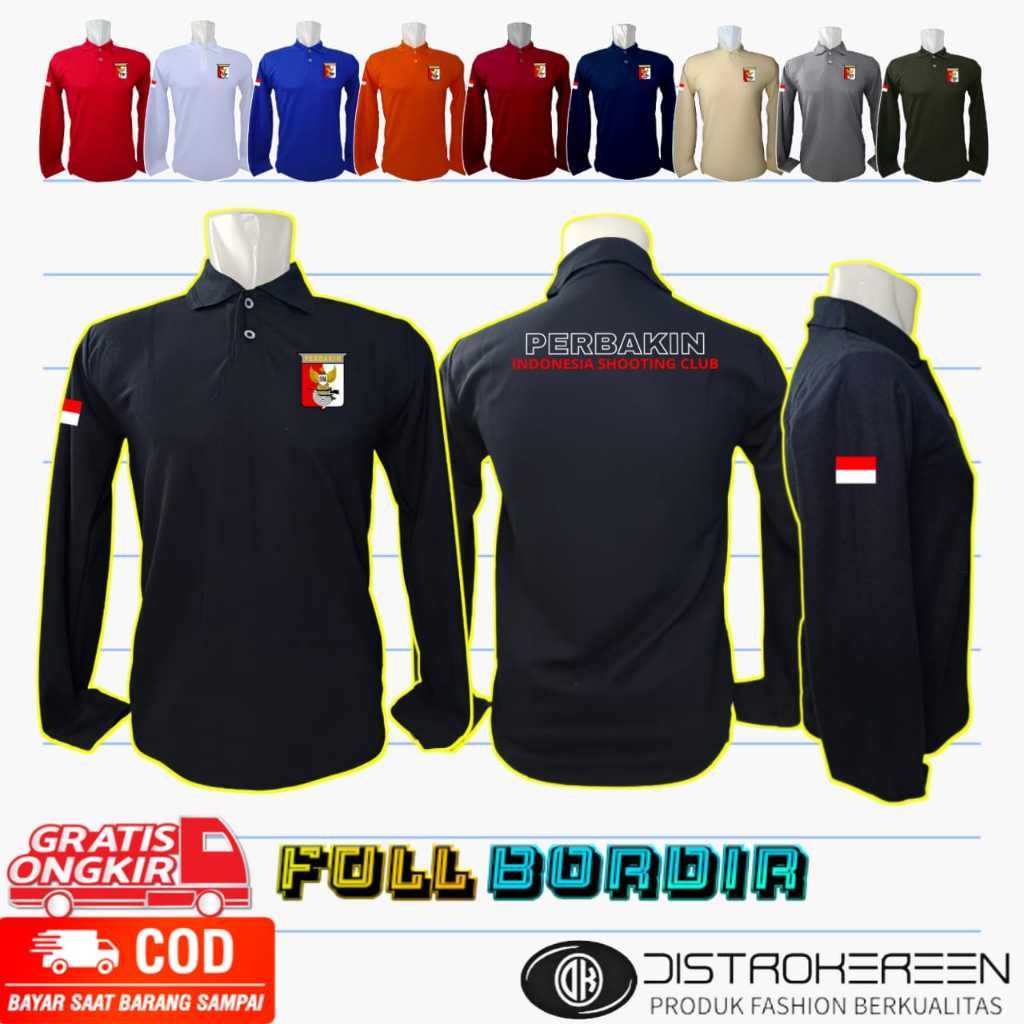 Jual KAOS PERBAKIN INDONESIA SHOOTING CLUB LENGAN PANJANG FULL BORDIR ...