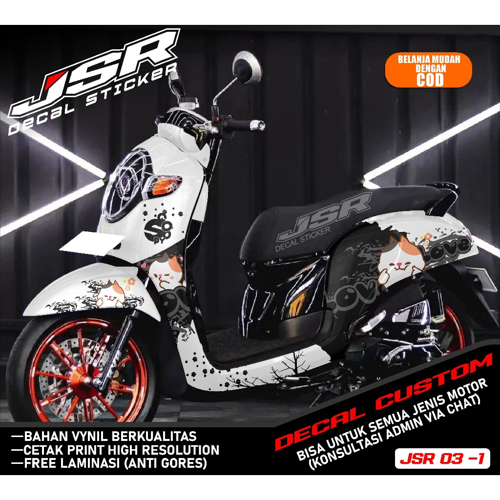 Jual Decal Scoopy Full Blok , Stiker Variasi Scoopy Full Body ,Stiker ...